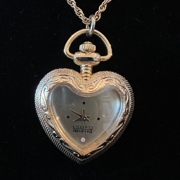Joan Rivers | Jewelry | Vintage Joan Rivers Heart Clock Pendant ...